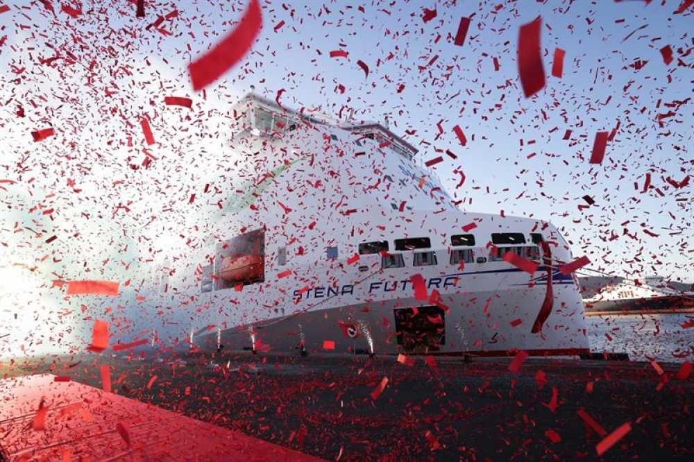Stena Line navngiver hybridfærgen Stena Futura i Belfast