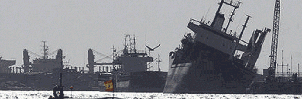 Skib tæt på at kæntre i Gibraltar