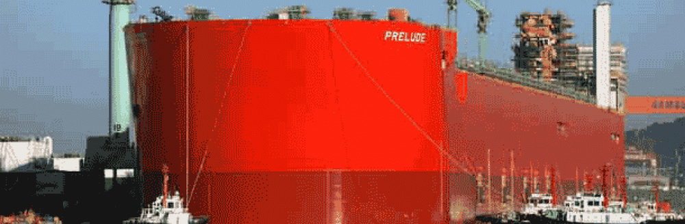 Se søsætningen af Shells FLNG Prelude