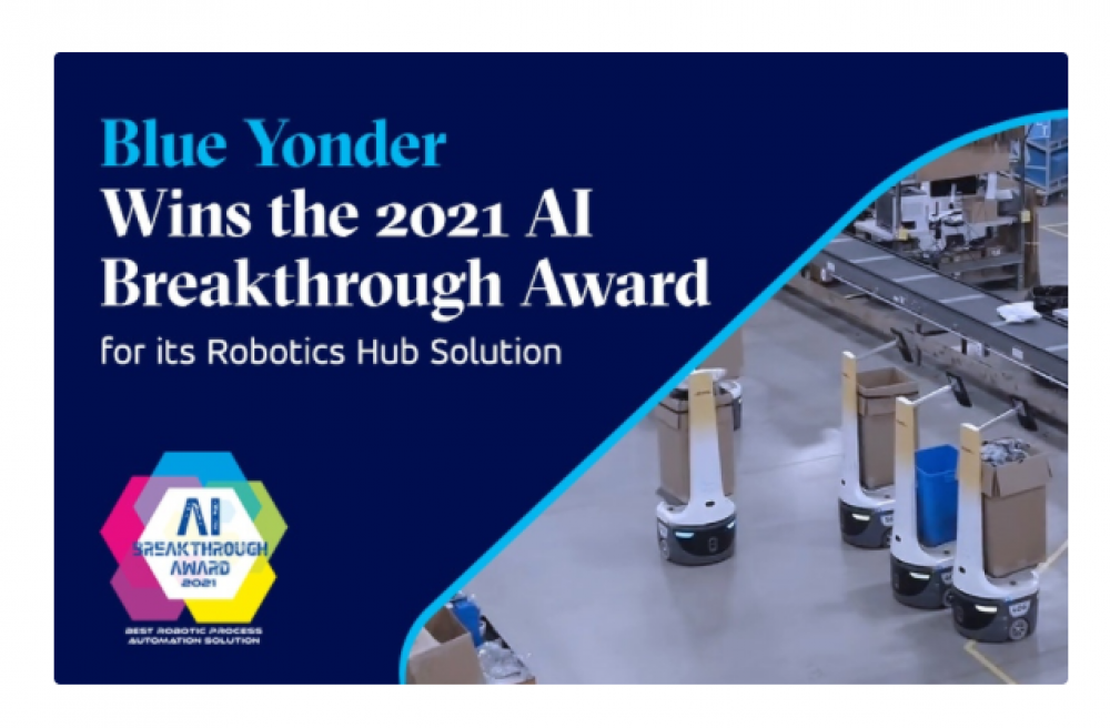 Blue Yonder Wins AI Breakthrough Award for its Robotics Hub solution