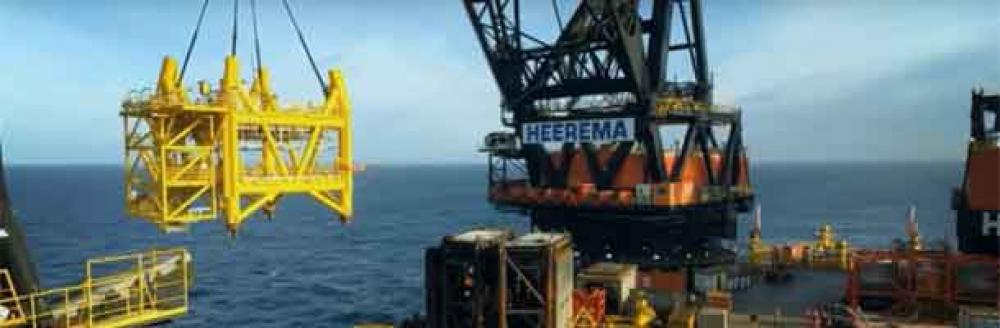 Maersk Oil installerer well head jacket
