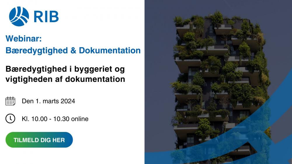 WEBINAR: Bæredygtighed i byggeriet og vigtigheden af dokumentation
