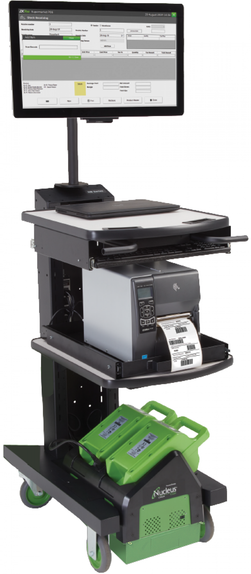 Mobil arbejdsstation med stor tablet