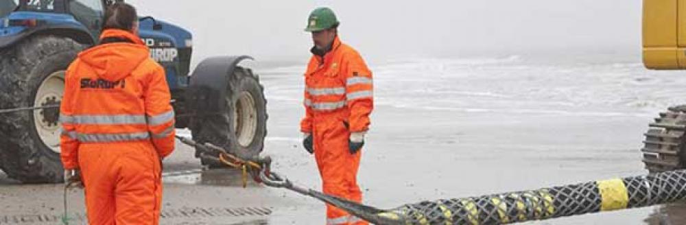 Largest offshore cable pulled ashore