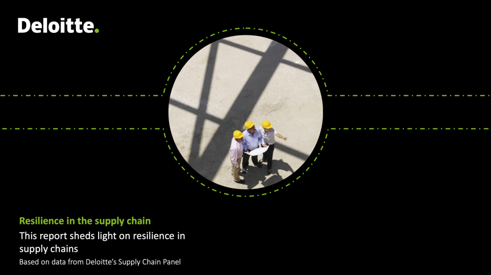 Deloitte’s Supply chain resilience report 2022