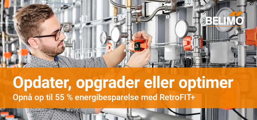 Stor forbedring af energieffektivitet med RetroFIT+