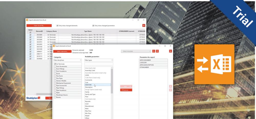 Revit- og Excel dataudveksling via Revit app