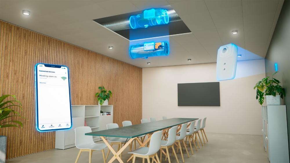 Let opgradering til et intelligent ventilationssystem med Lindabs nye Ultra BT rumstyringssystem